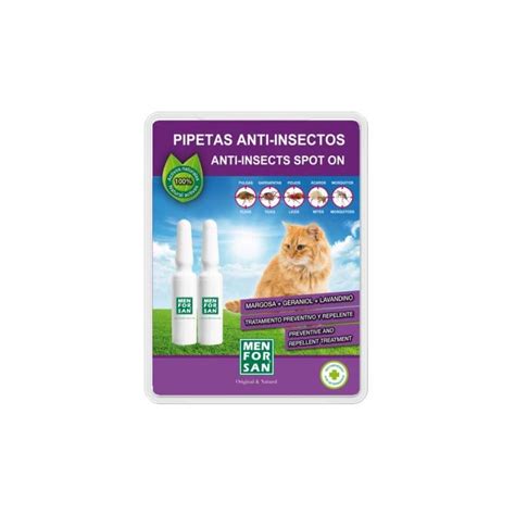 Pipetas Naturales Repelentes De Insectos Para Gatos Menforsan