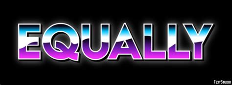 Equally Text Effect And Logo Design Word