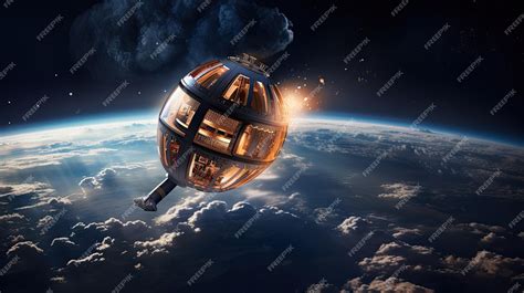 Premium Ai Image A Space Capsule Re Entering Earth
