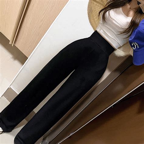 New허리쏙극찬핏 와이드 일자 하이웨스트 가을 겨울 밴딩 트레이닝 니트 바지 에이블리