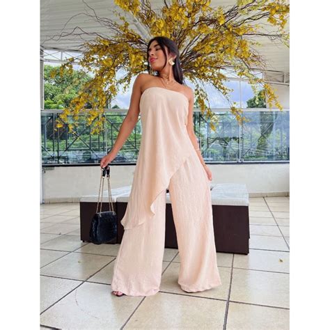Macaquinho Longo Tecido De Duna Shopee Brasil Women S Outfit Sets
