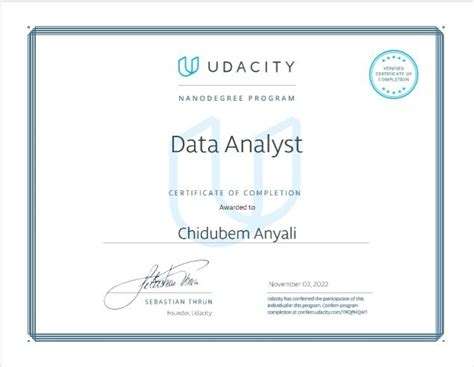 Chidubem Anyali On Linkedin I Am Happy To Announce That I Just Completed The Udacity Data
