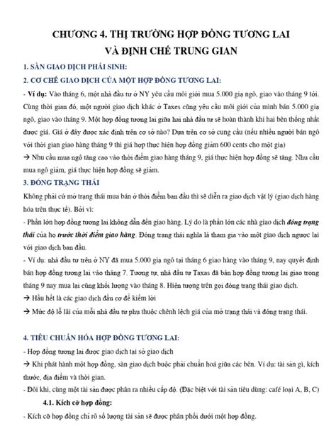 ChƯƠng 4 Futures Pdf