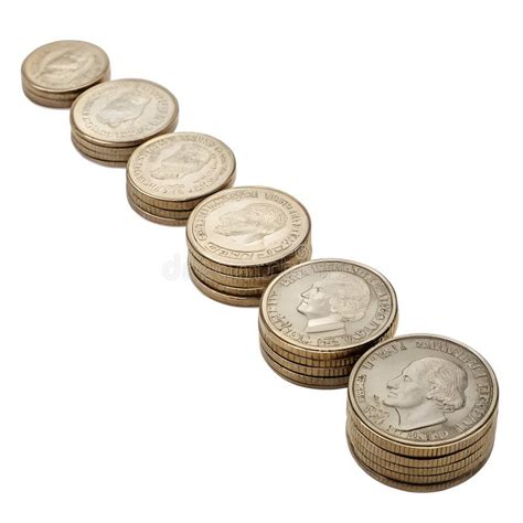 3d Coins Increase Isometric Isolated On White Background Stock