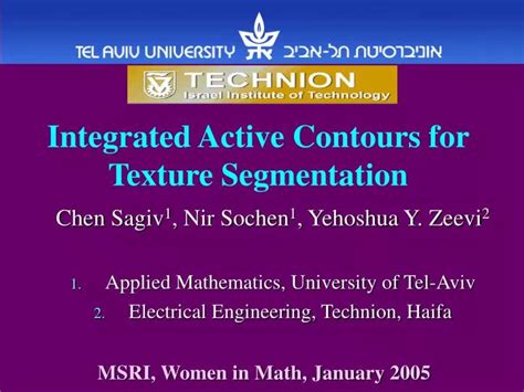 Ppt Integrated Active Contours For Texture Segmentation Powerpoint
