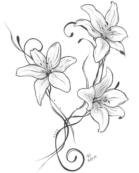 Lillies 2 By Daevilmagiciano On DeviantArt Lily Tattoo Design Lily
