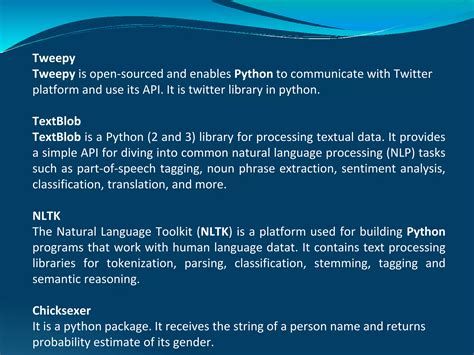 Sentiment Analysis Of Twitter Data Using Python Ppt