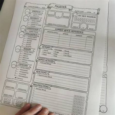 Custom Multiclass Character Sheet Dandd 5e Etsy