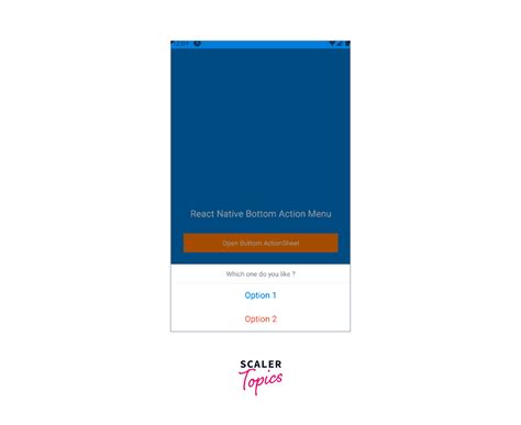 React Native Action Sheet Scaler Topics