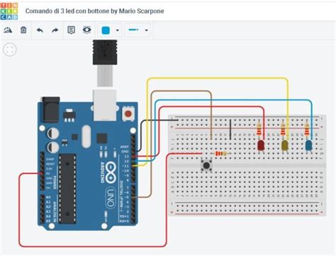 Progetto Arduino Accensione Alternata Di Led Con Pulsante Scarpone