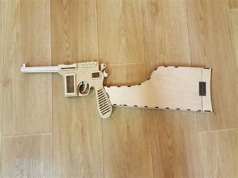 Rubber Gun Dxf File Dxf File For Laser Cnc Vector Plans Etsy