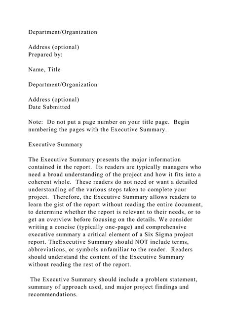 Six Sigma Reporthammettsix Sigma Dmaic Project Report Templadocx