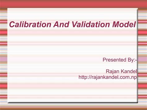 calibration and validation model simulation ppt