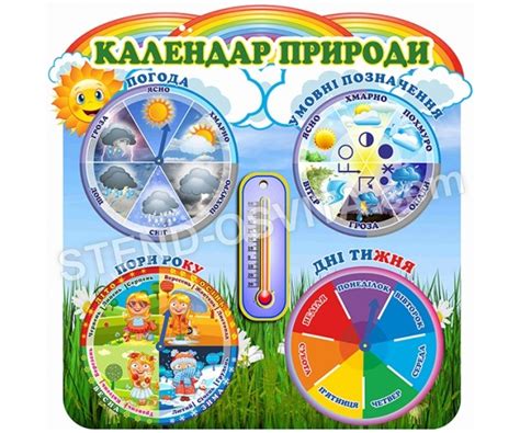 Календар природи з рухомими стрілками
