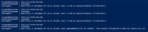 get azureadauditsigninlogs cannot find object user agent