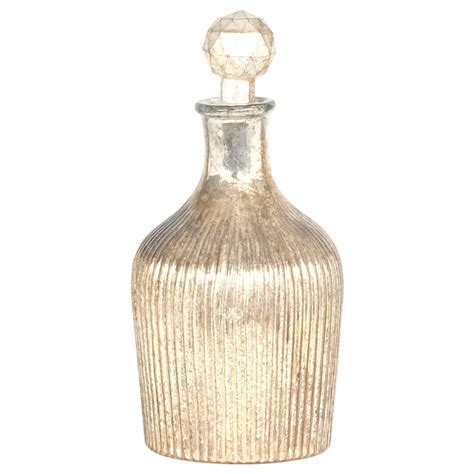 Burnished Small Bulbous Perfume Bottle 9x9x19cm From Wj Sampson