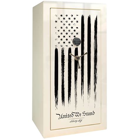 Liberty Colonial 23 Gloss White With Flag Gun Safe With Electronic Lock