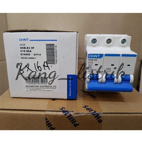 Jual Produk Terkini Mcb Chint Nxb 63 3phase Mcb 3phase Chint 6a 40a
