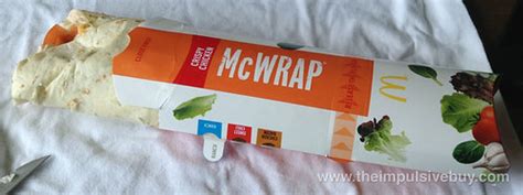 Review Mcdonalds Chicken And Ranch Premium Mcwrap The Impulsive Buy