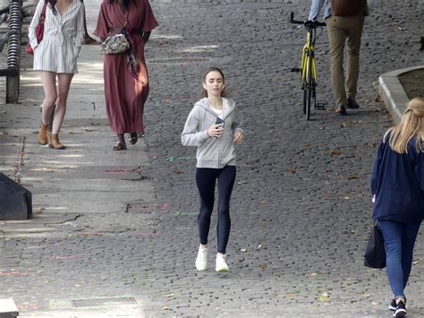 Lily Collins Filming Emily In Paris 08192019 • Celebmafia