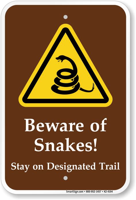 Beware Of Snakes Warning Sign Sku K2 4194