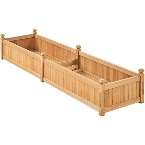 Yaheetech Wooden Raised Garden Bed Garden Planter Light Brown в 2024 г