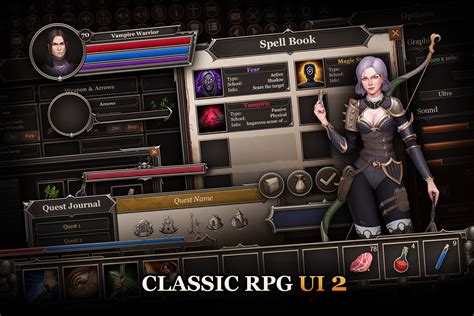 Classic Rpg Ui 2 2d Gui Unity Asset Store