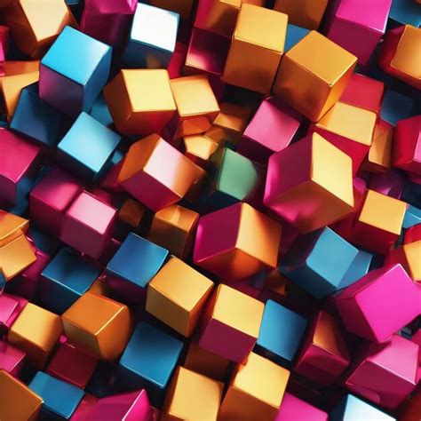 Premium AI Image Abstract D Rendering Of Cubes
