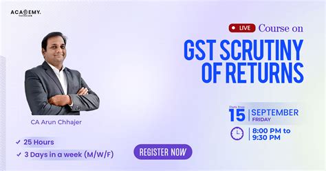 Live Course On Gst Scrutiny Of Returns