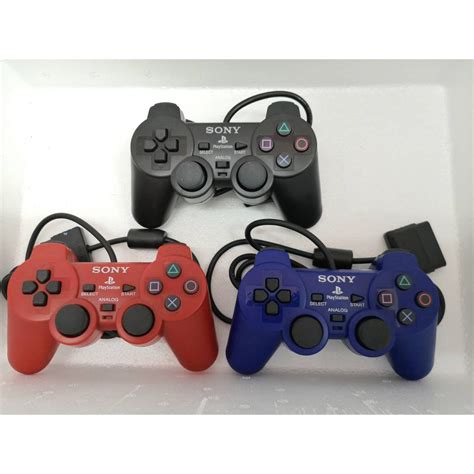 Ps2 Analog Dual Shock Wired Controller Oem Ori Double Motor With With