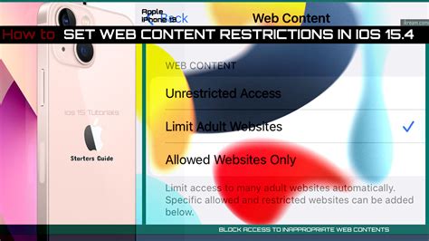 How To Manage Web Content Restrictions On IPhone 13
