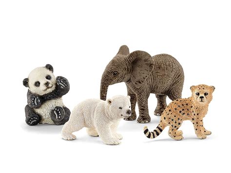 SCHLEICH 14794 Małe dzikie zwierzęta Zoo Panda Słoń Schleich