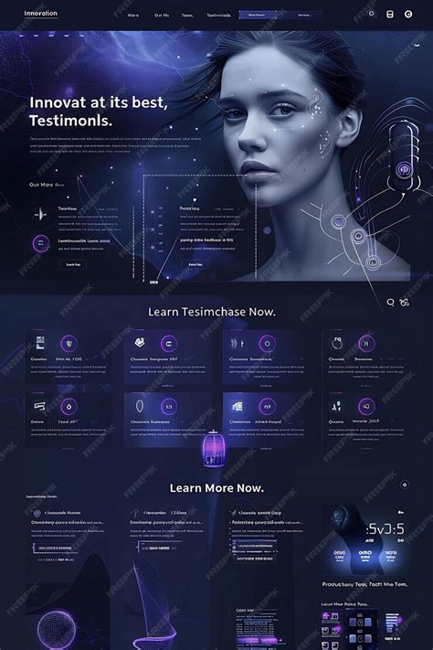 Dynamic Layout Web With Parallax Scrolling Effect Futuristic Figma