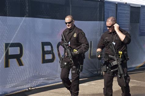 Armed Security Guards At Superbowl XLV Editorial Image Image Of Armed