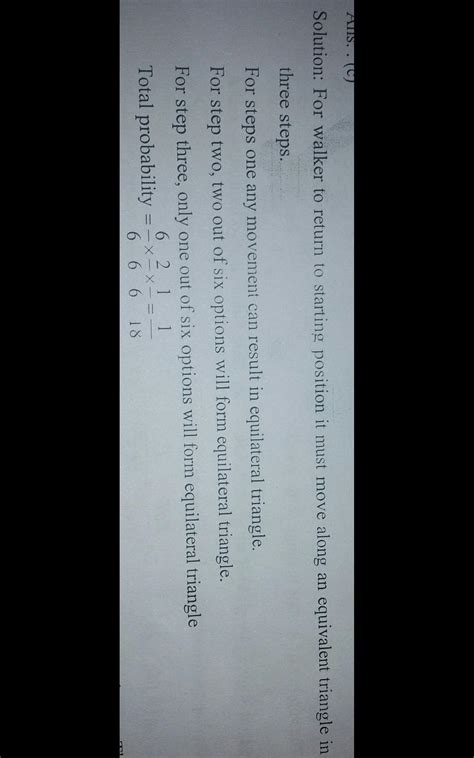 consider a random walk on an infinite two dimensional triangular