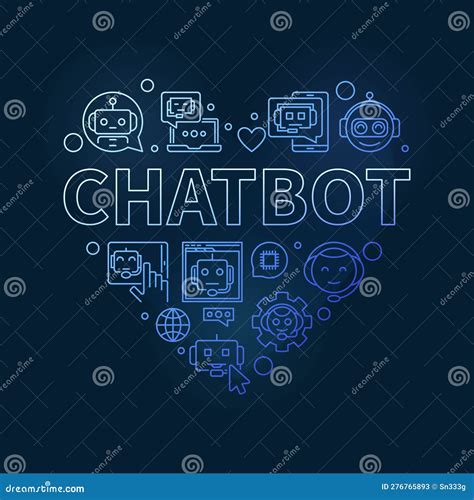 Chatbot On Blue Background Artificial Intelligence Concept Vector Illustration