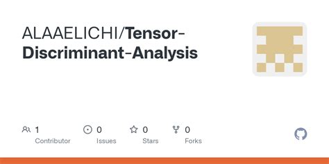 Github Alaaelichi Tensor Discriminant Analysis