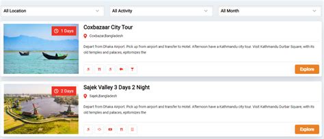 Tour List With Top Filter Documentation Tour Travel Booking Manager