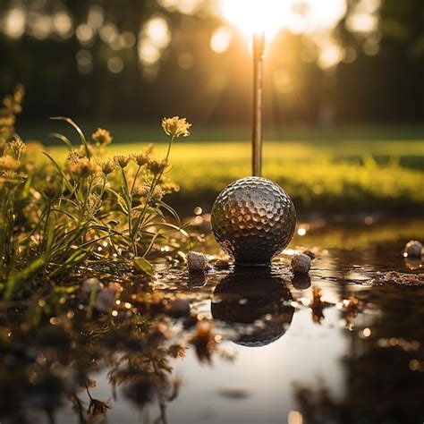 Premium Ai Image Serene Greens A Golf Club And A Golf Ball Resting On
