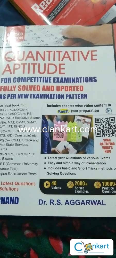 Buy Quantitative Aptitude Ny Dr Rs Aggarwal Book In Excellent