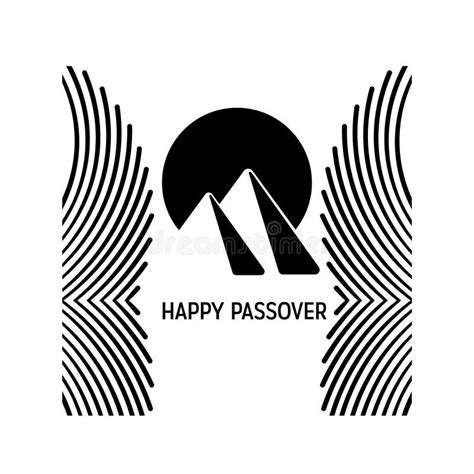 Vector Minimalistic Illustration Of Passover Celebrations Emblem Of