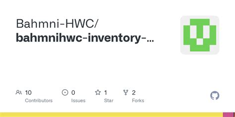 GitHub Bahmni HWC Bahmnihwc Inventory Frontend