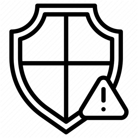 Shield Interface Warning Sign Protection Alert Security Icon