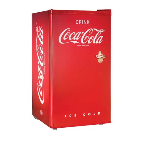 Nostalgia 3 Cu Ft Freestanding Mini Fridge Freezer Compartment Red
