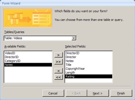 Microsoft Access Lesson Sectional And Tabbed Forms