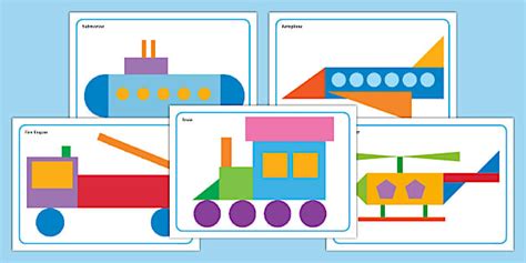👉 2d Shape Transport Picture Pack Twinkl Teacher Made