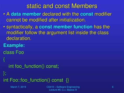 CS410 – Software Engineering Lecture #5: C++ Basics III - ppt download