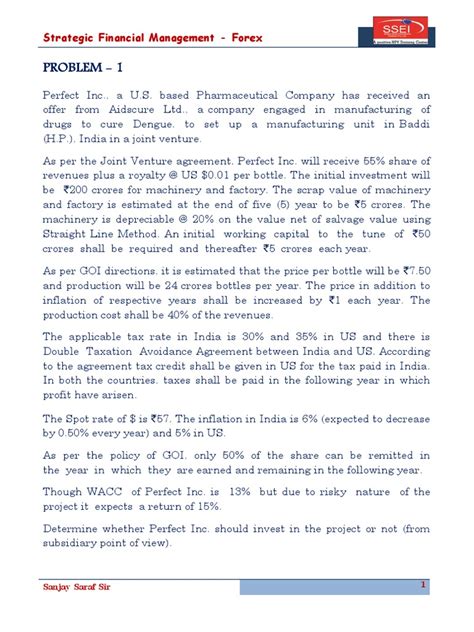 Sfm Forex Question Pdf