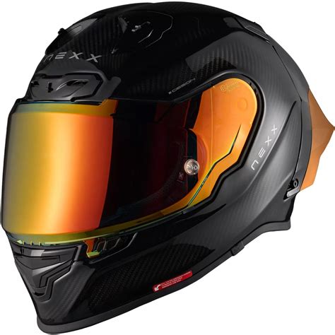 Casque Smu Nexx X R3r Pro Gloss Carbon M Rouge Noir Rouge Casque Intégral