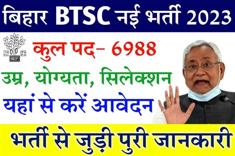 Bihar Btsc Recruitment 2023